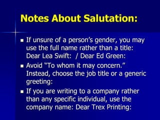 Writing Effective Communication, Memos and Letters | PPTX