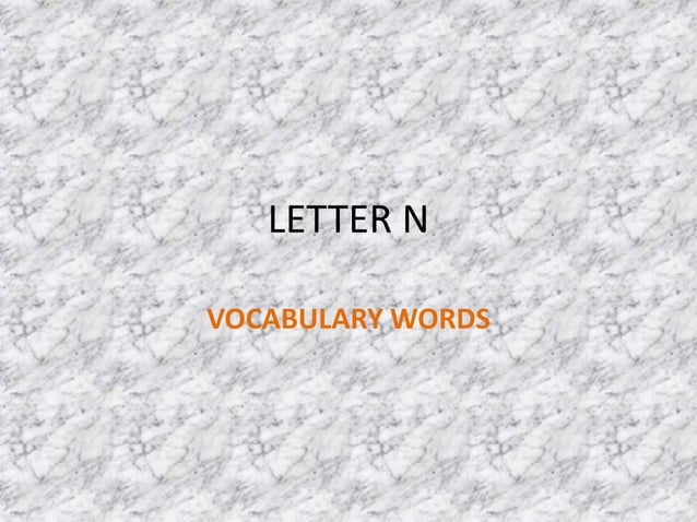 Letter n | PDF