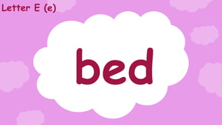 Learn letter E with CVC words in a presentation | PPTX