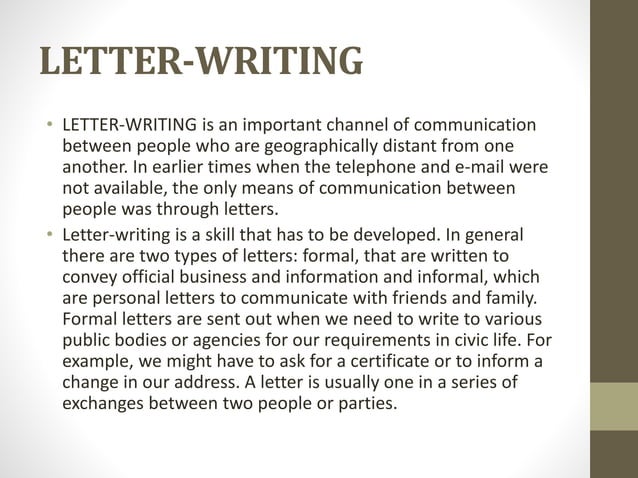 Letter writing | PPT