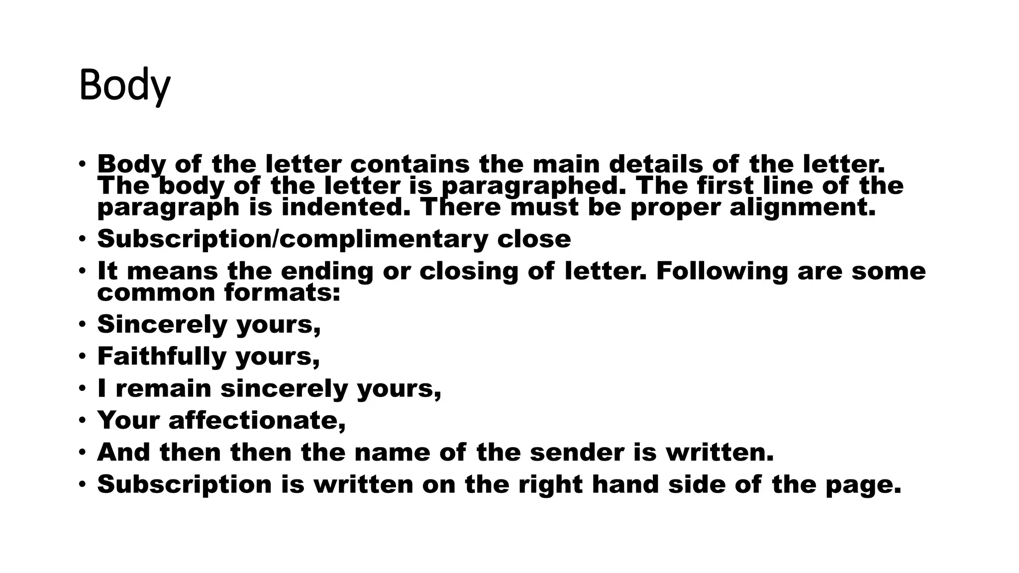 Letter - writing ( structure and type ) | PPTX