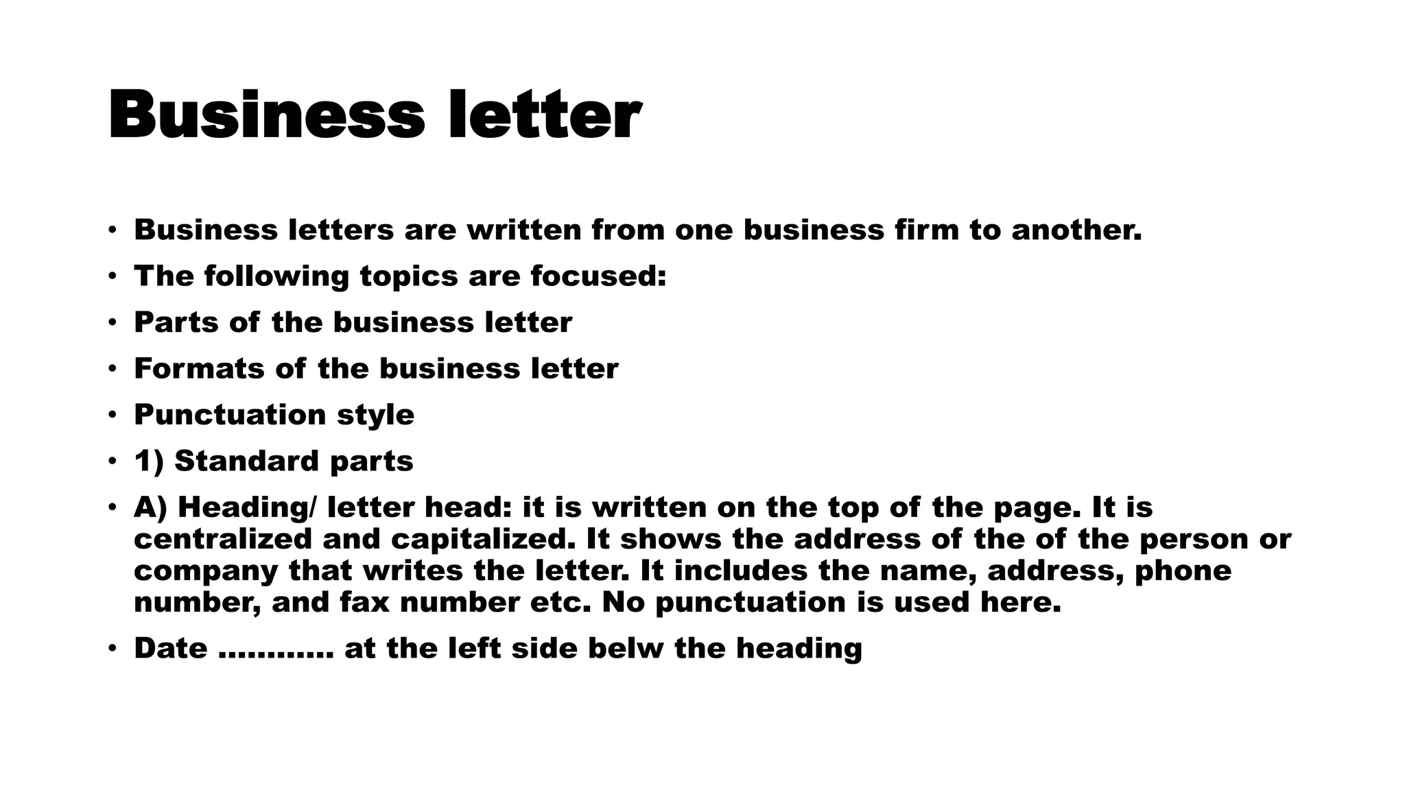 Letter - writing ( structure and type ) | PPTX