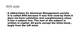 Letter - writing ( structure and type ) | PPTX