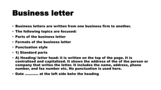 Letter - writing ( structure and type ) | PPTX
