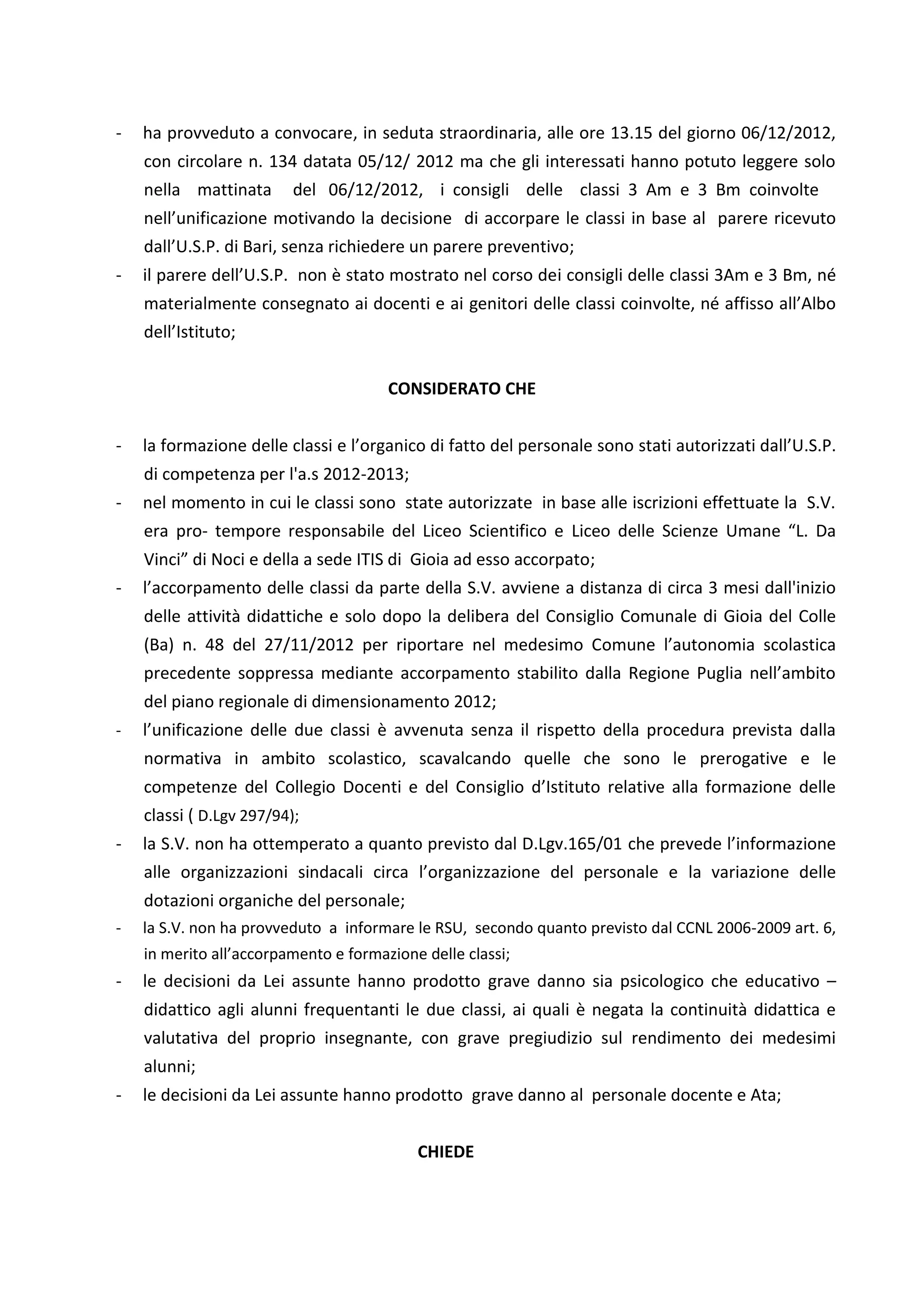 Lettera diffida itis gioia finale | PDF