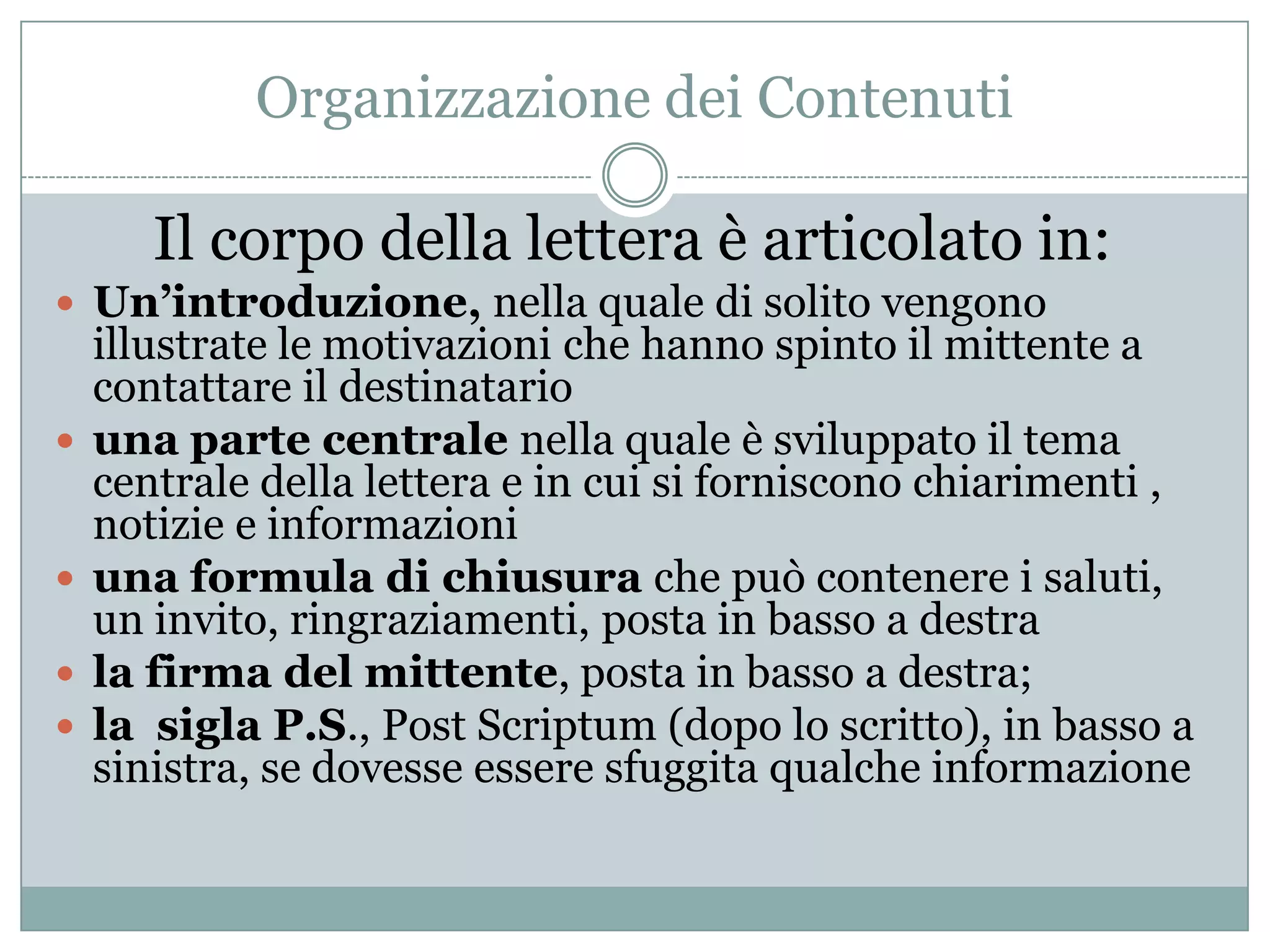 Lettera email | PPTX