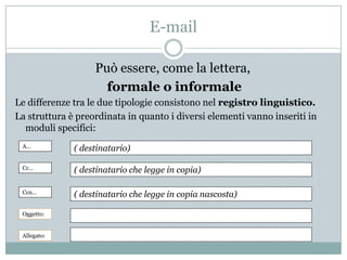 Lettera email | PPTX