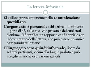 Lettera email | PPTX
