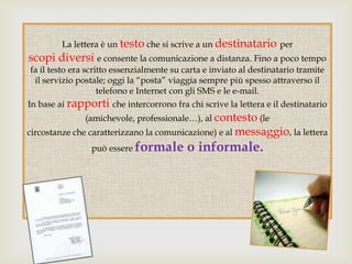 Come scrivere una lettera | PPTX