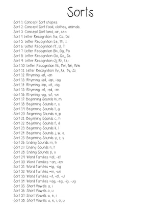Letterand picturesortsforemergentspellers | PDF