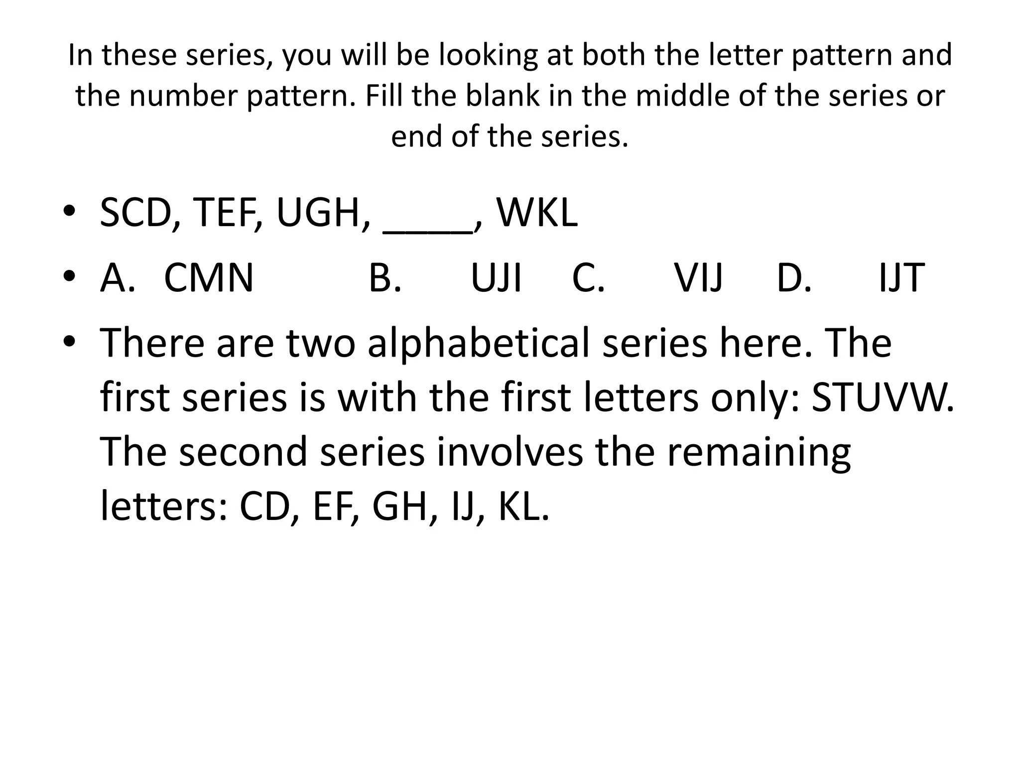 Letter and symbol series | PPTX
