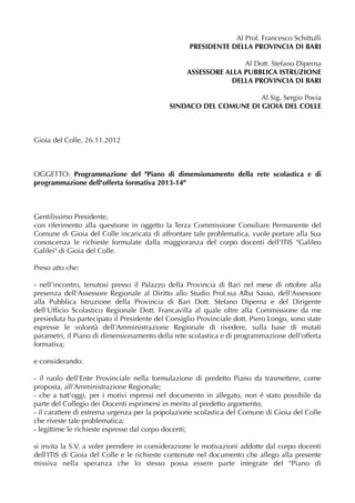 Lettera piano scolastico | PDF