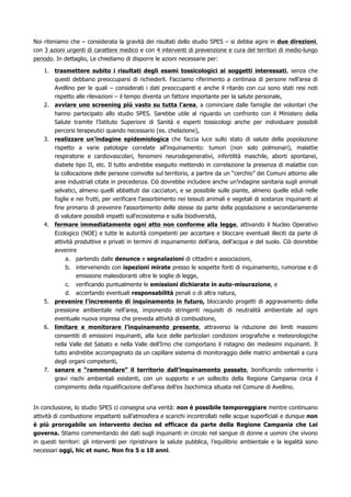 Lettera a Regione Campania - Studio SPES | PDF