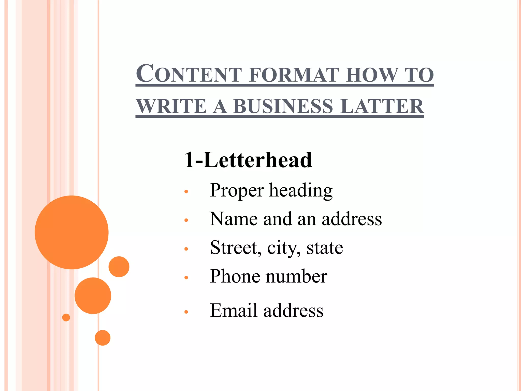 Letter as a commercial document in the corporate sector | PPTX