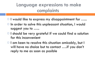 Letter complaint | PPT