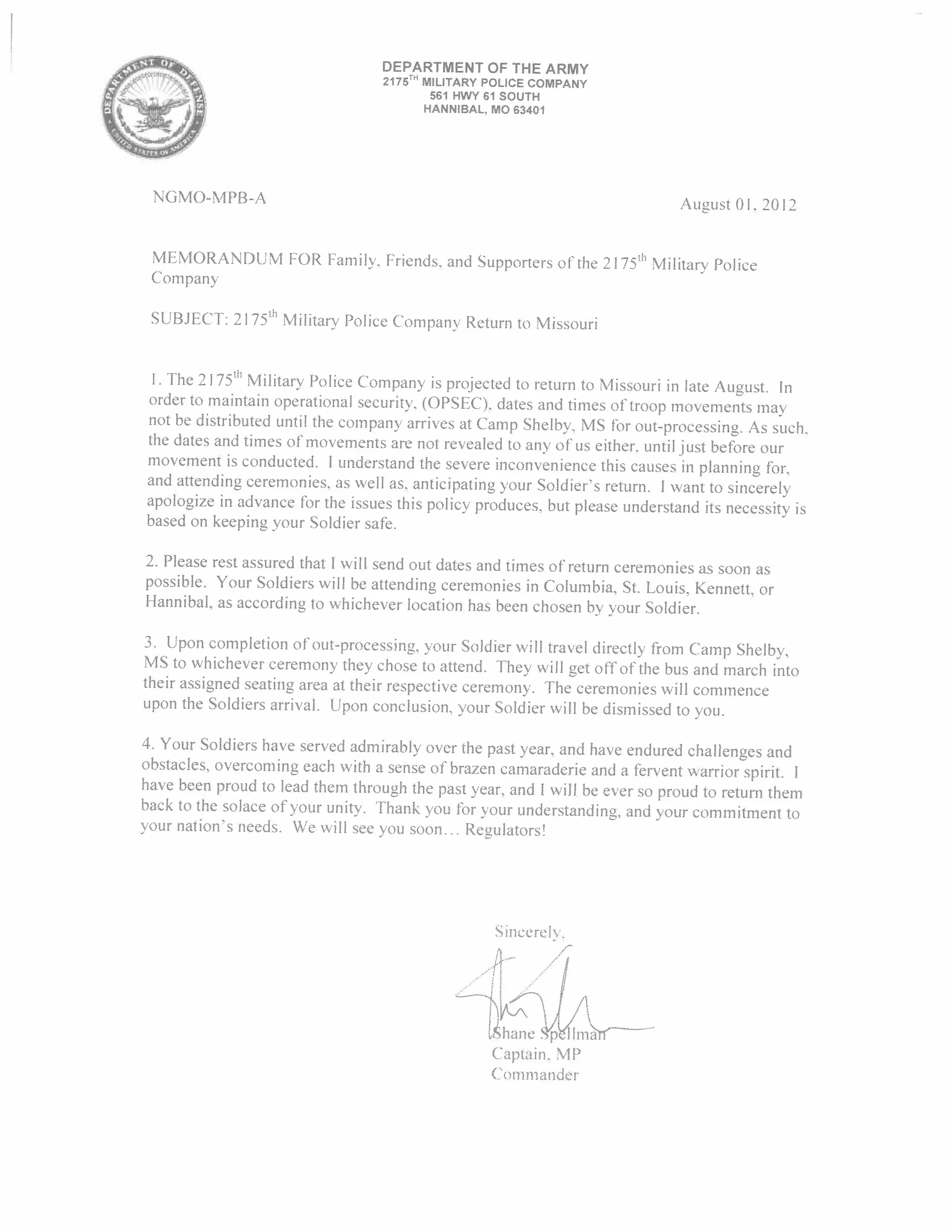 Letter for families | PDF