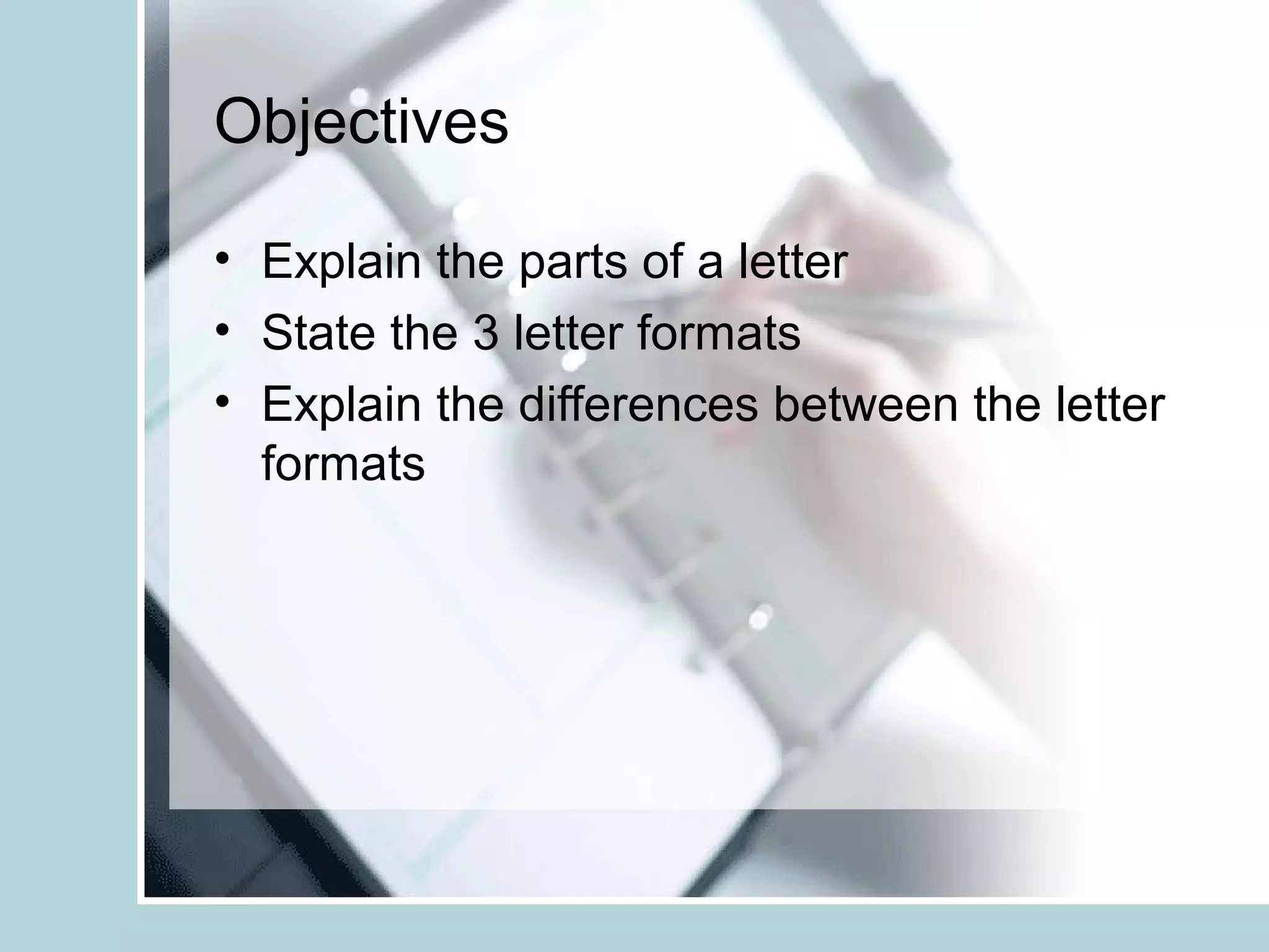 Letter format | PPT