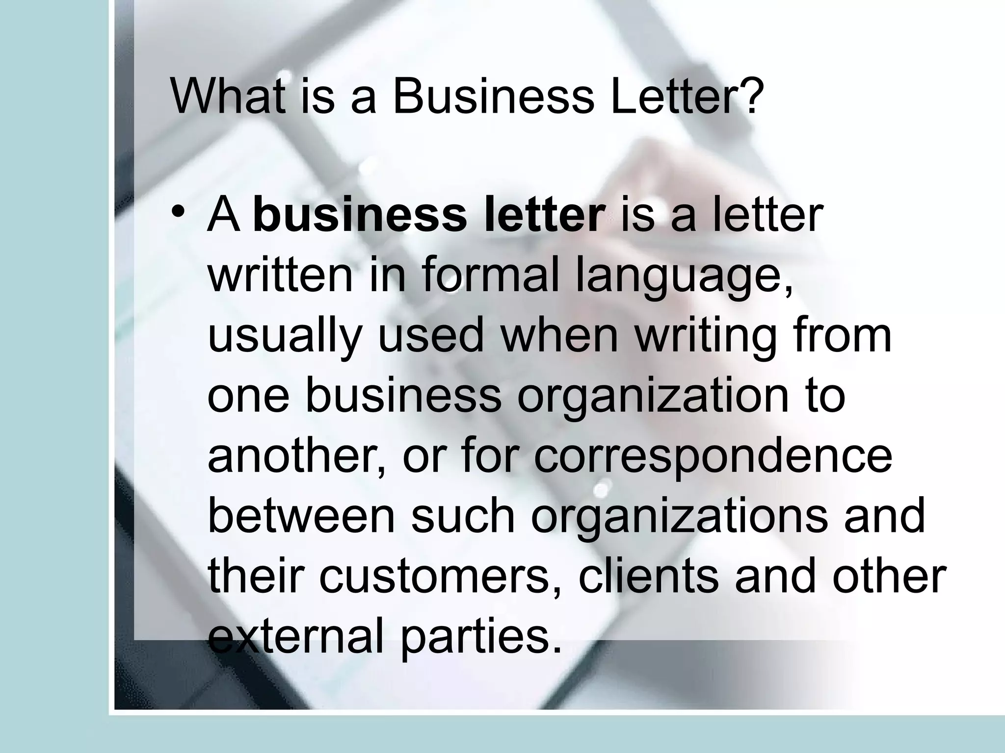 Letter format | PPT