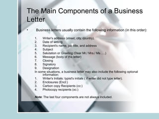 Letter format | PPT