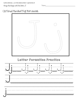 Letter formation practice | PDF