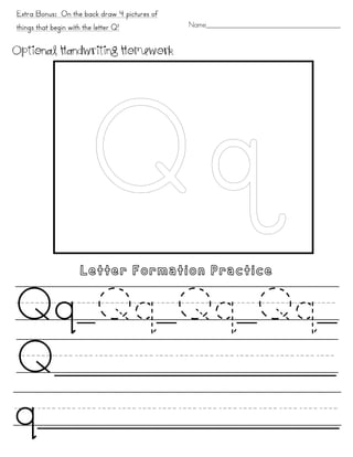 Letter formation practice | PDF