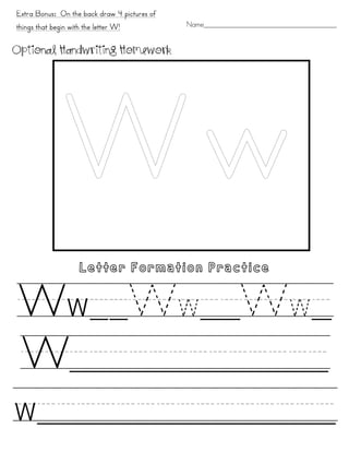 Letter formation practice | PDF