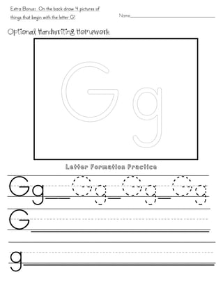 Letter formation practice | PDF