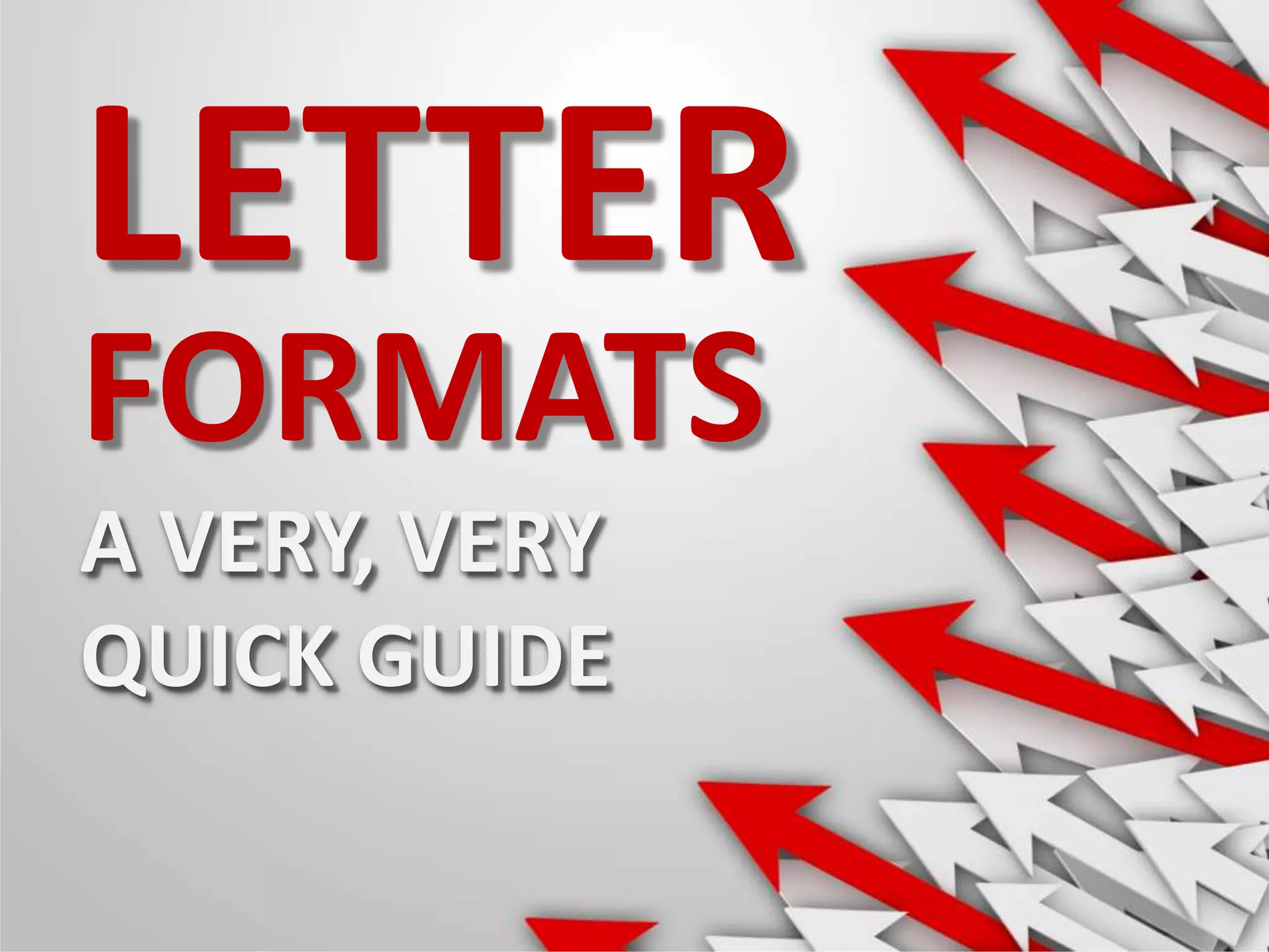 Letter Formats - A very very quick guide | PDF