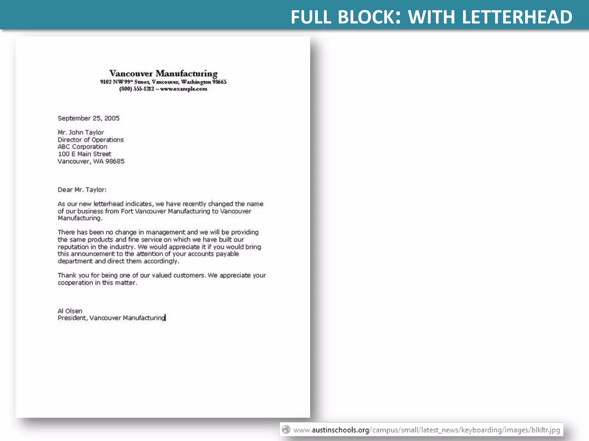 Letter Formats - A very very quick guide | PDF