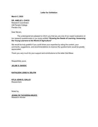 Letter for Validation 1.docxFHFHREYWEEWT | DOCX