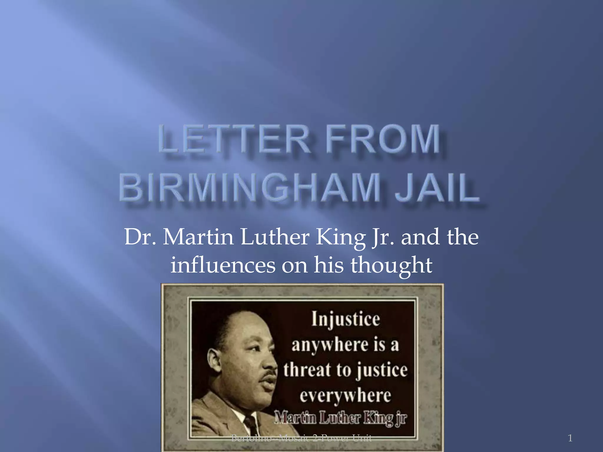 Letter from Birmingham Jail | PPTX