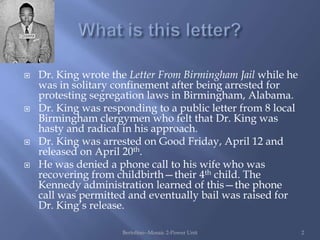 Letter From Birmingham Jail Summary