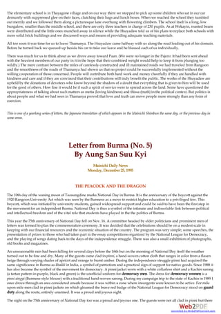 Letters from Burma Letter by Aung San Suu Kyi -SEEDS OF DEMOCRACY ...