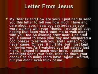 Letter from jesus | PPT
