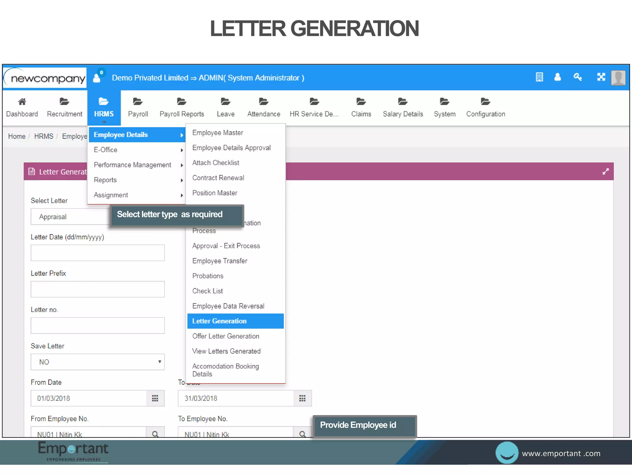 Letter generation | PPTX