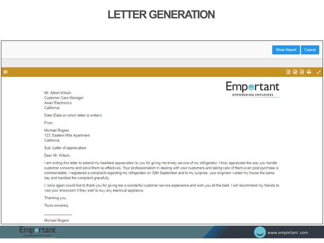 Letter generation | PPTX