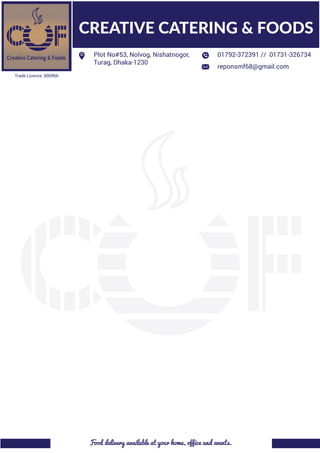 Letter head Design 'Creative Catering & Foods' | PDF | Grocery Shopping ...