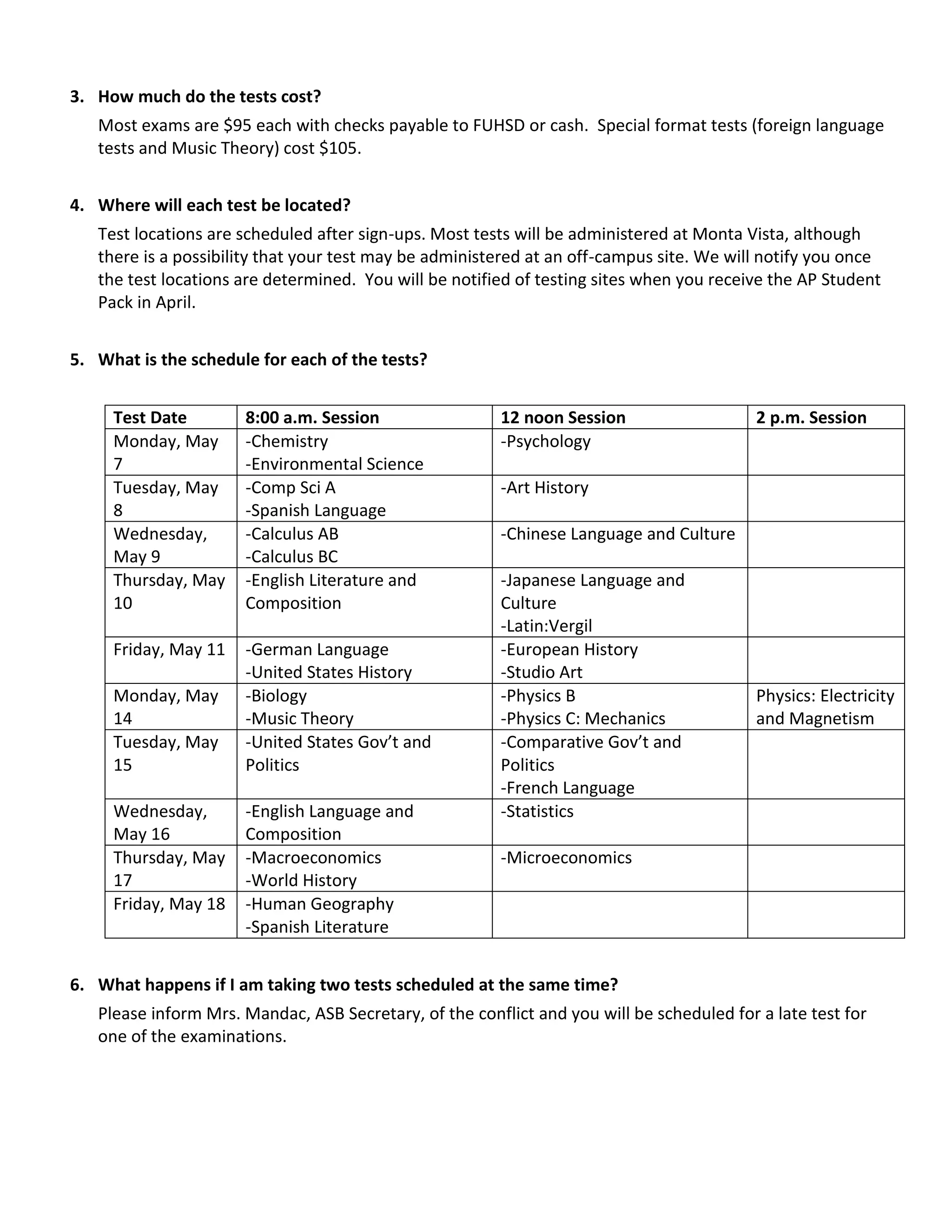 ! Letter home to ap students and parents 2012 | DOCX | Standardized ...