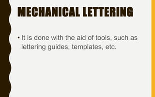 TLE 9 (Technical Drafting) - Lettering | PPTX