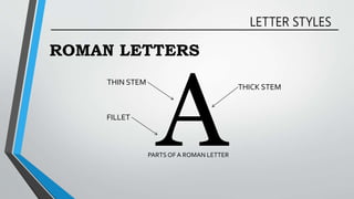 Presentation about Lettering Styles | PPTX