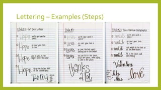 Lettering | PPTX | Drawing and Sketching | Arts and Crafts