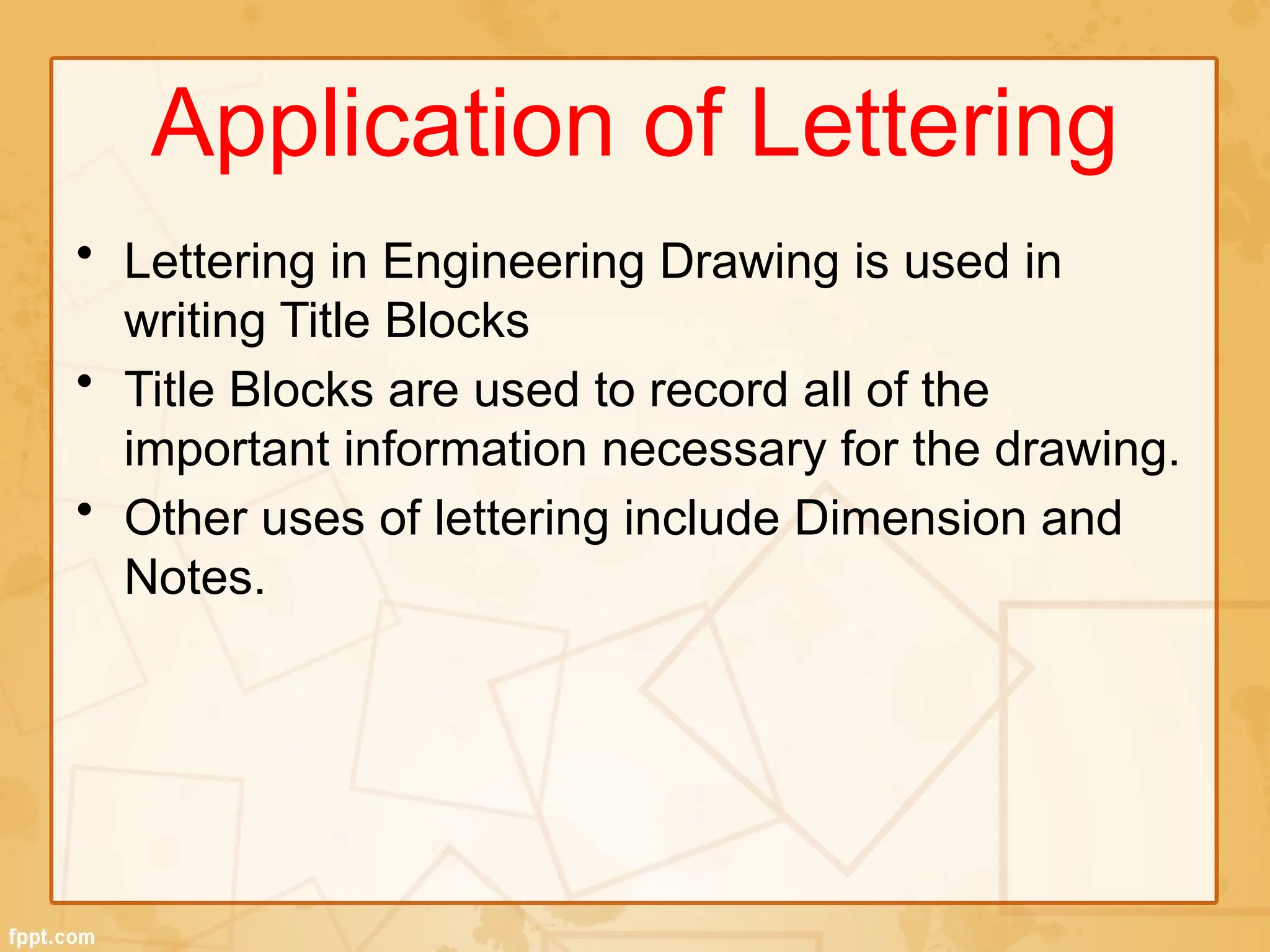 ENGINEERING DRAWING ( LESSON IN LETTERING) | PPTX