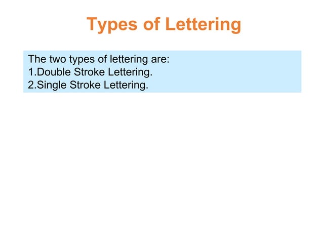 Lettering and lines presentation | PPT