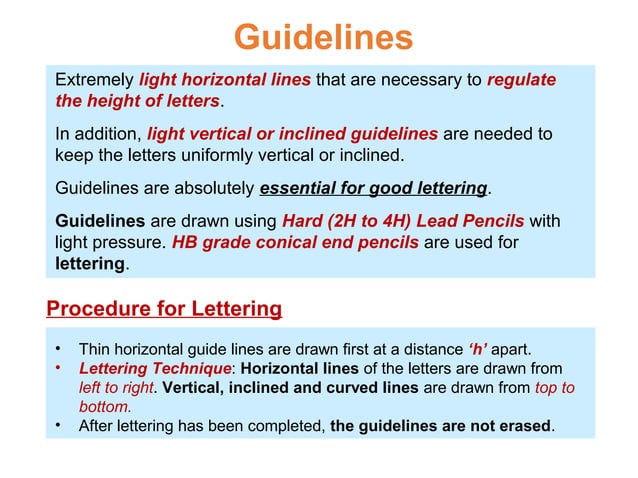 Lettering and lines presentation | PPT