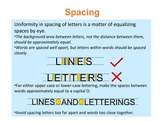 Lettering and lines presentation | PPT