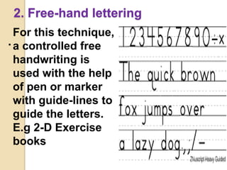 Lettering Techniques | PPTX