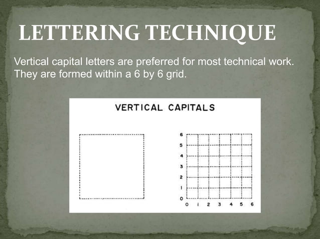 Lettering techniques in engineering drawing | PPTX
