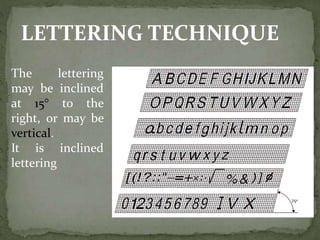 Lettering techniques in engineering drawing | PPTX