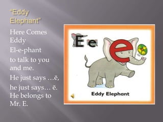 Eddie Elephant Letterland