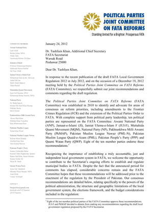 Letter to FATA Secretariat-Local government recommendations 2013 ...